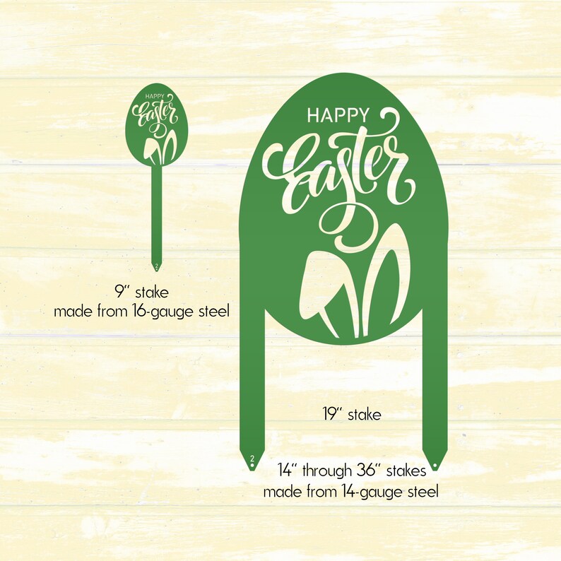 Happy Easter Metal Yard Stake - Easter Egg - Easter Bunny - Etsy