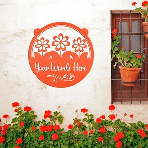 Custom Outside Flower Sign, Personalized Hanging Garden Sign, Mother's ...