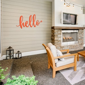 Hello Outdoor/indoor Metal Sign - Etsy