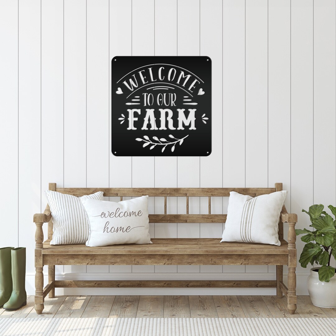 Welcome to Our Farm Metal Sign-indoor Outdoor Farm Sign - Etsy