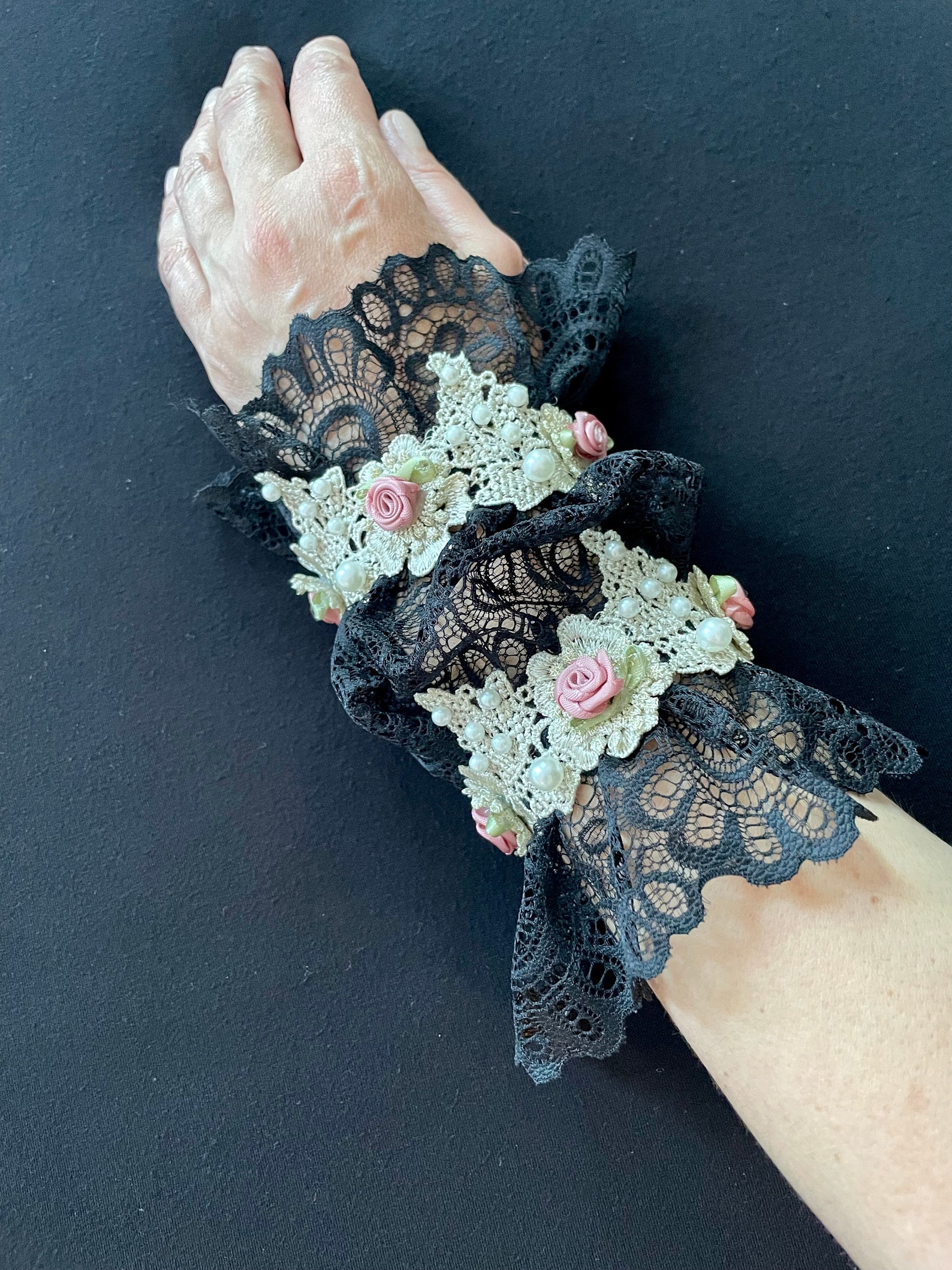 French Style Lace Cuff Bracelet - Etsy