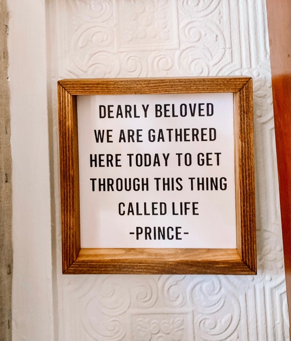 Dearly Beloved Prince Quote - Etsy