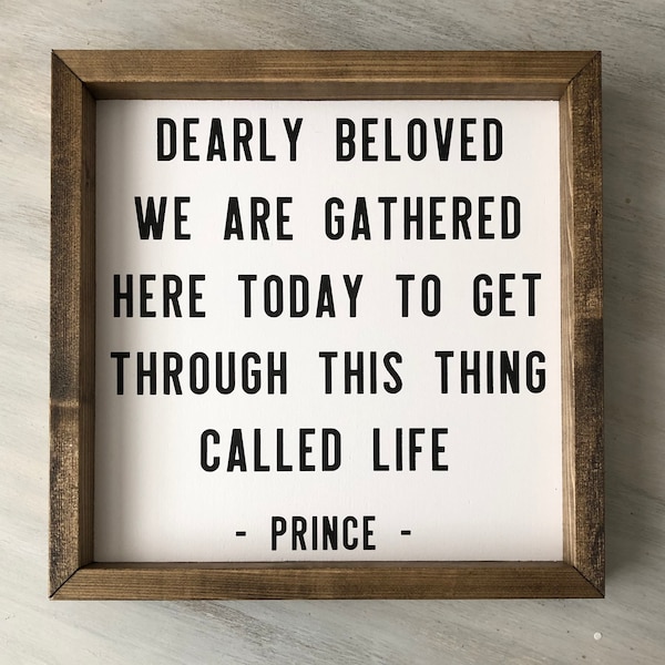 Prince. Dearly Beloved We Are Gathered Here Today Svg - Etsy