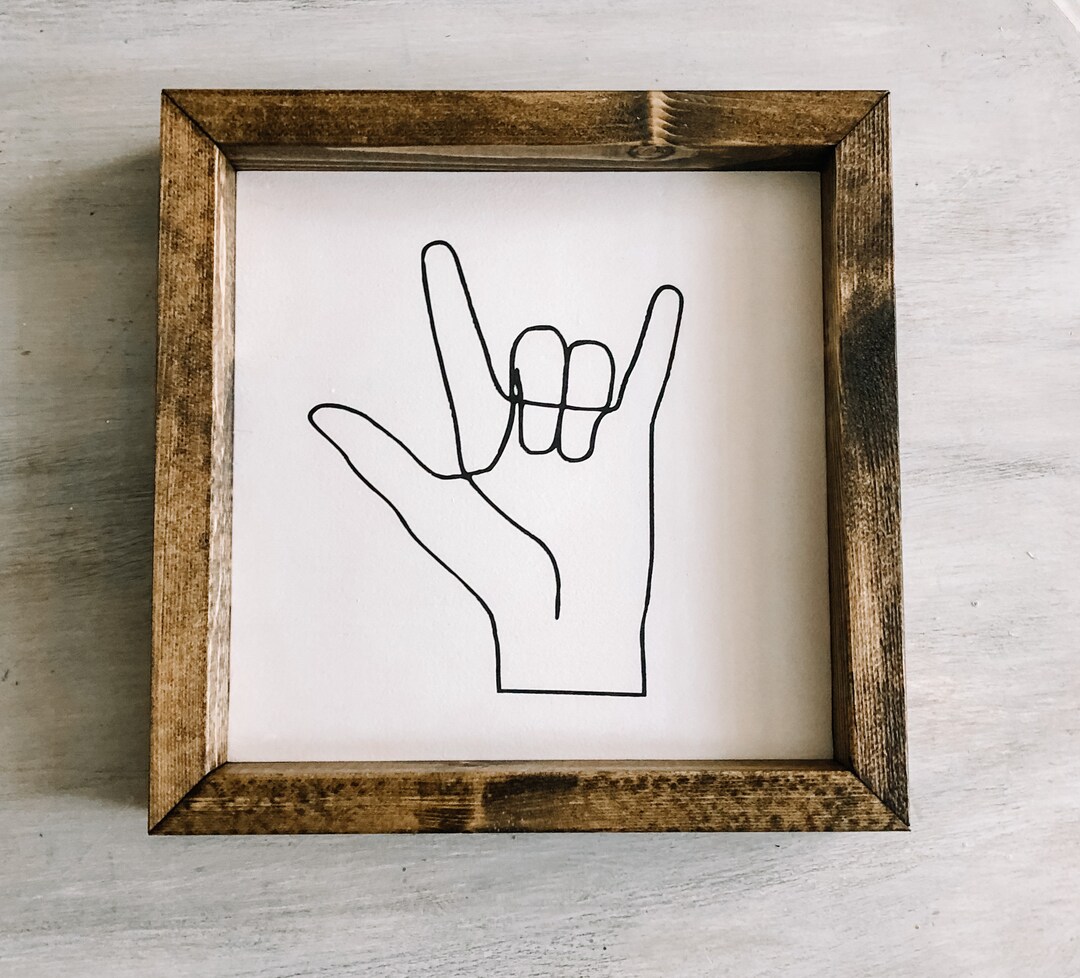 I Love You- Sign Language Sign - Etsy