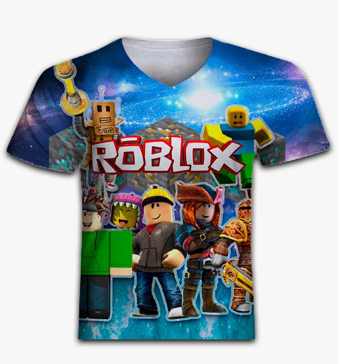 Roblox Inspired Print Kids T-shirt, Birthday Shirt, Kids Birthday ...