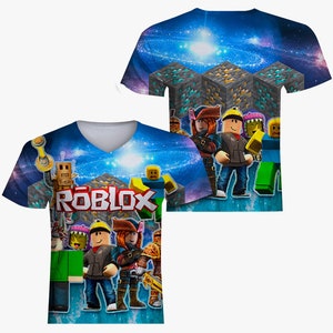 Roblox Inspired Print Kids T-shirt, Birthday Shirt, Kids Birthday ...