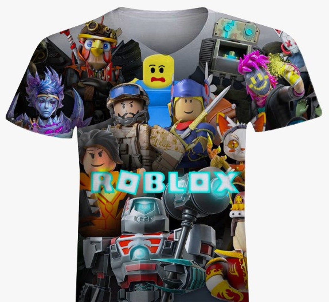 Roblox Inspired Print Kids T-shirt, Birthday Shirt, Kids Birthday ...