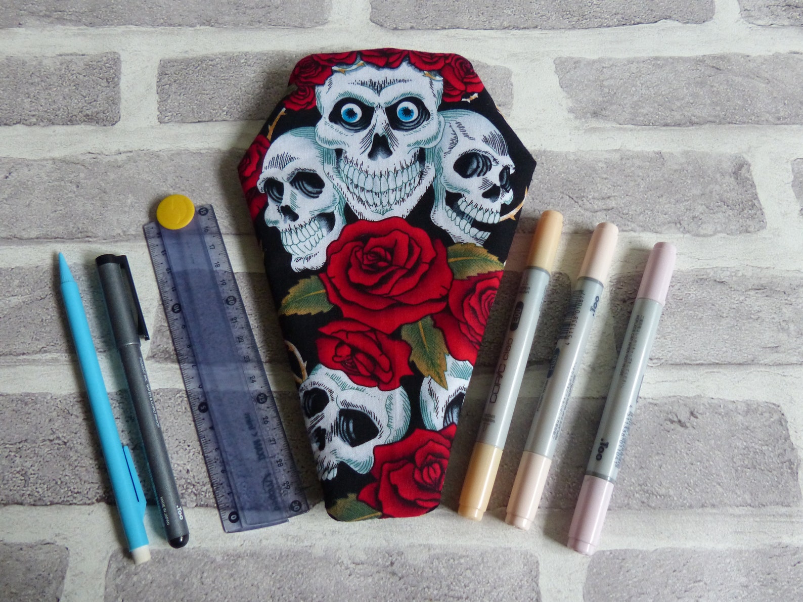 Coffin Pencil Case, Coffin Shape Pencil Case, Coffin Design, Skull ...