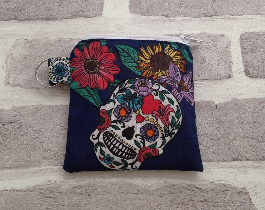 Sugar Skull Coin Purse, Day of the Dead Skull, Sugar Skull, Gift for ...