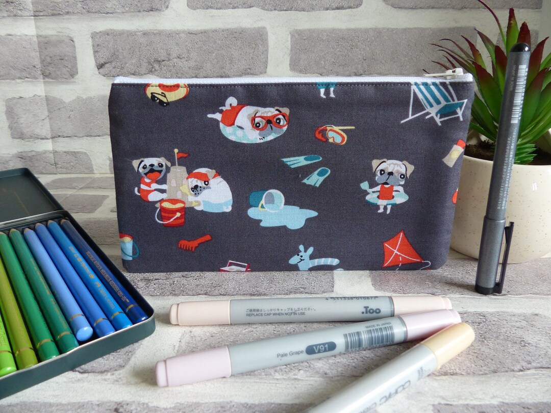 Pugs Pencil Case, Pug Dog, Cute Dog Pencil Case, Gift for Dog Lover ...