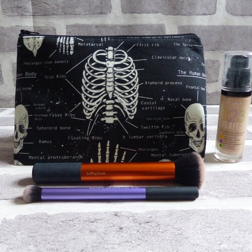 Skull Pencil Case Skull Makeup Bag Anatomy Bag Skeleton - Etsy