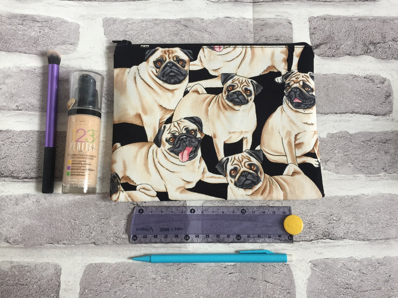Pug Makeup Bag Pug Pencil Case Pug Cute Dog Pencil Case | Etsy