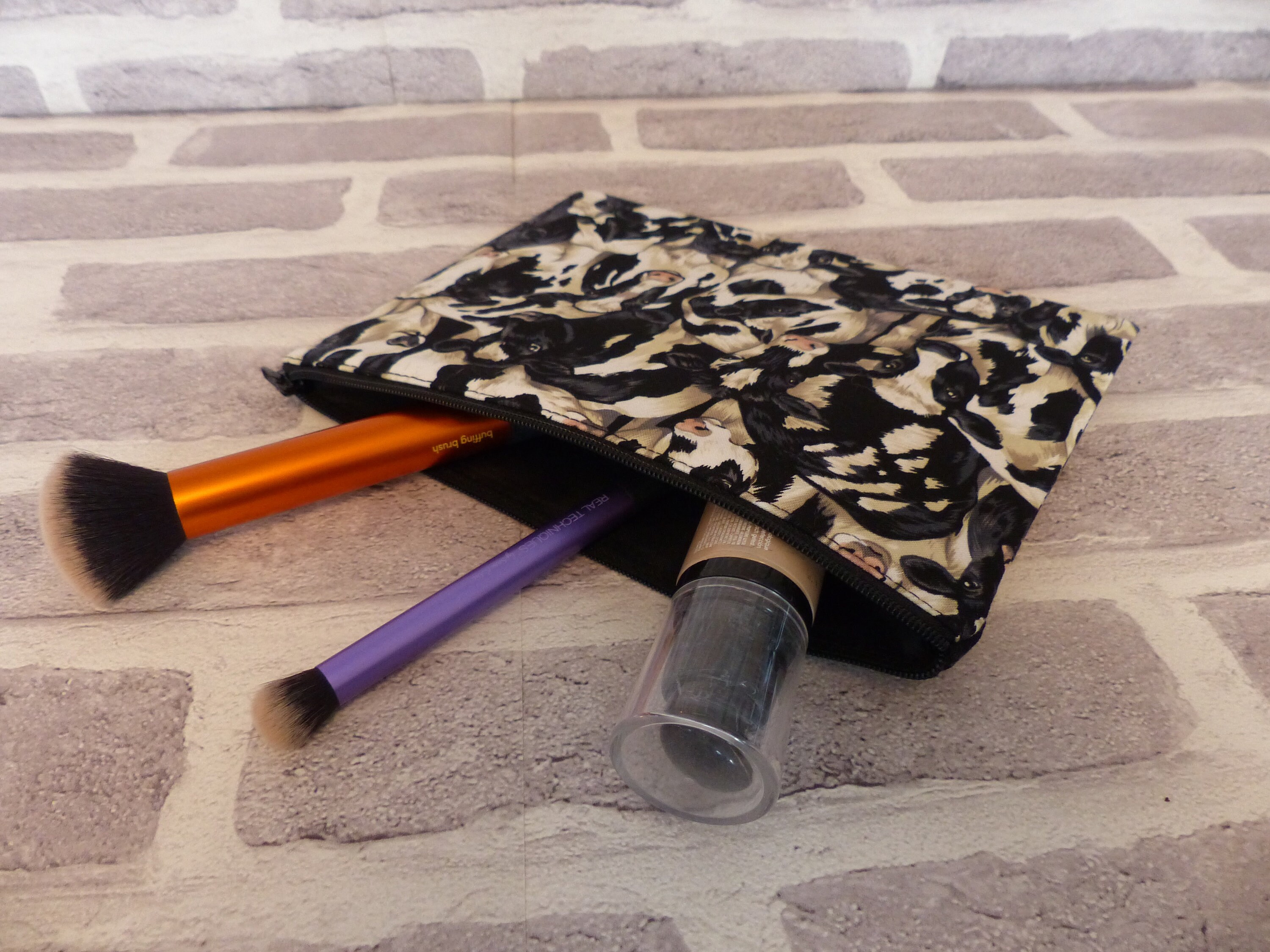 Cow makeup bag cow pencil case cow print farm animal bag - Etsy Polska