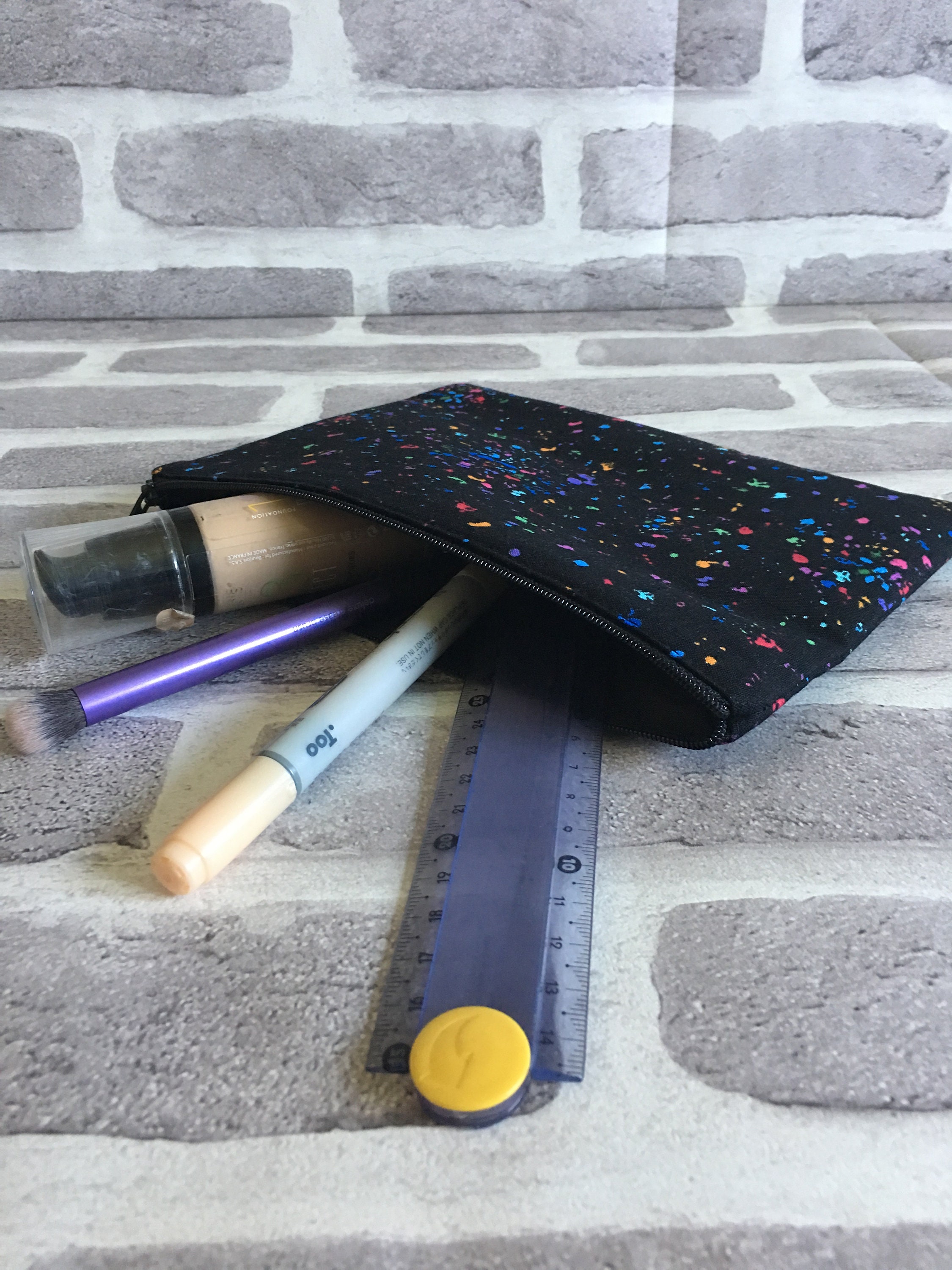 Paint Splatter Pencil Case Artist Pencil Case Paint | Etsy