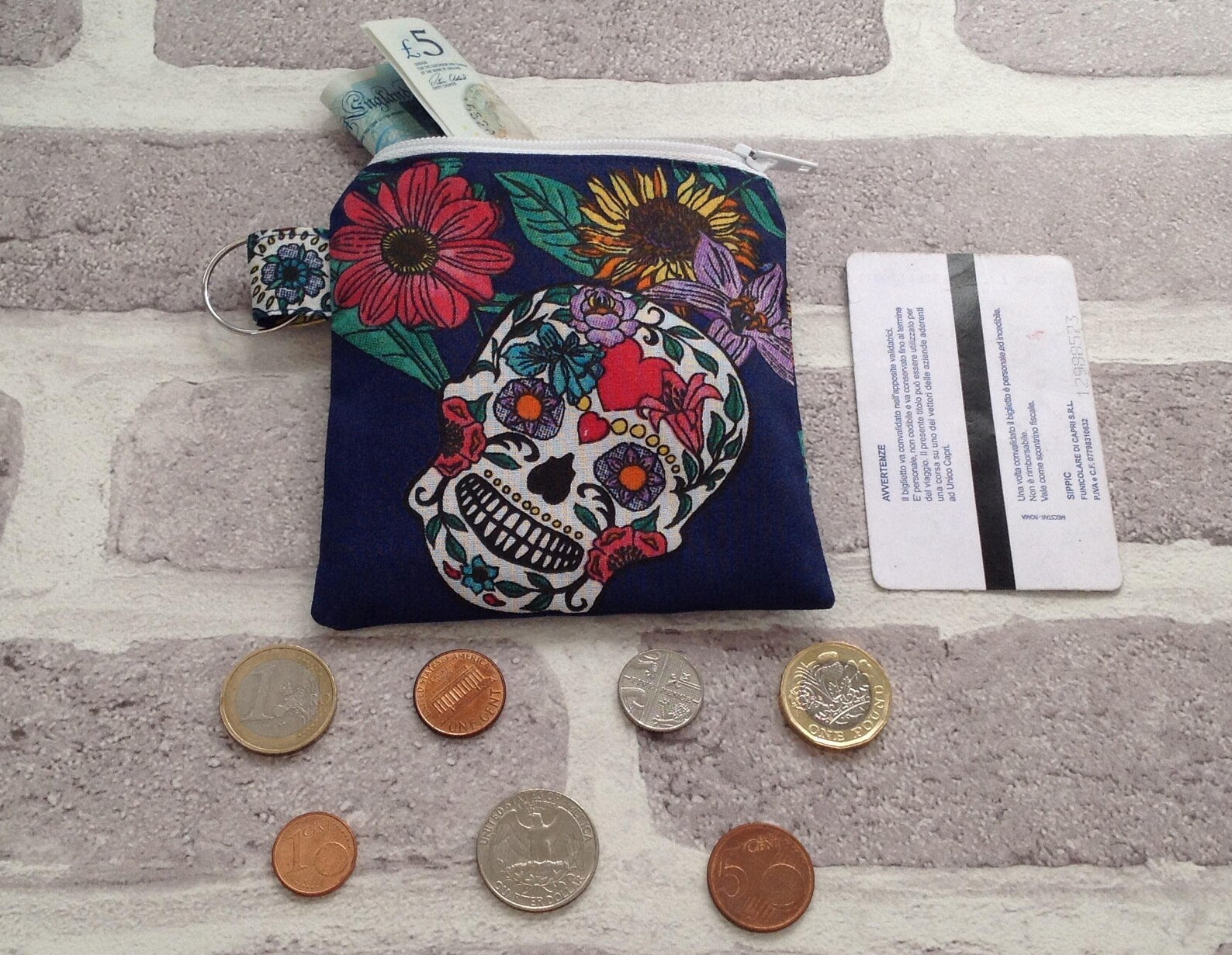 Sugar Skull Coin Purse Day of the Dead Skull Sugar Skull - Etsy UK