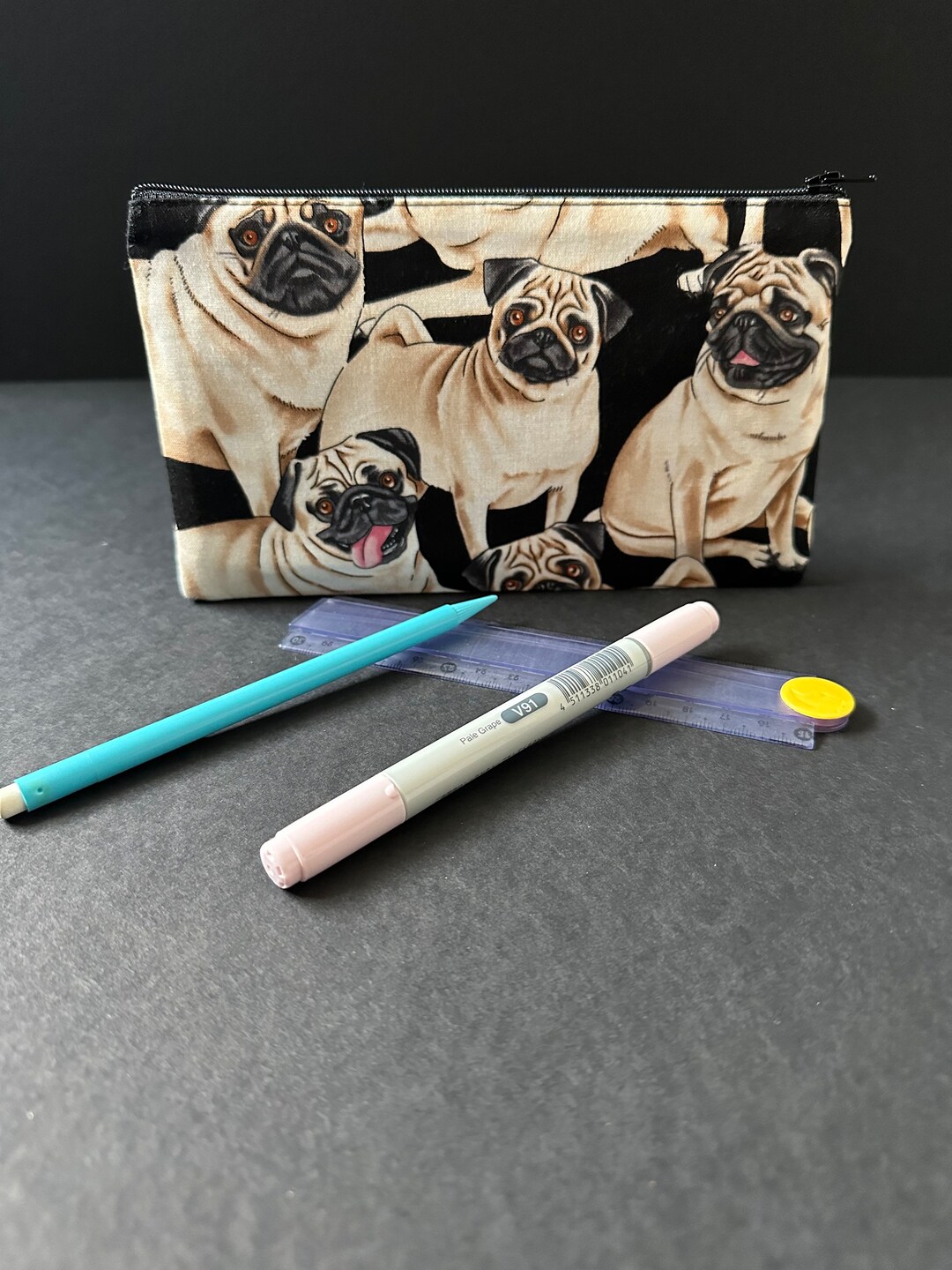 Pugs Pencil Case, Pug Dog, Cute Dog Pencil Case, Gift for Dog Lover ...