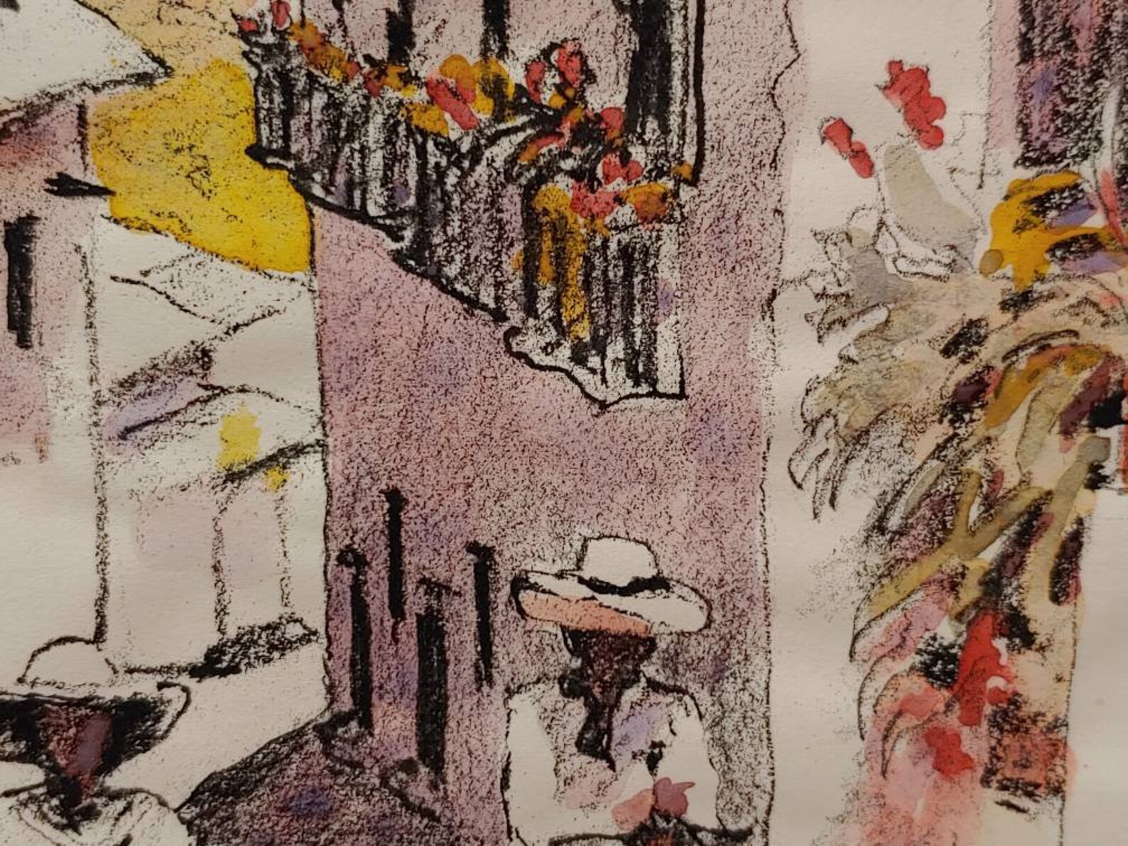 Mexican Village Art Print: Watercolor and Ink Drawing - Etsy