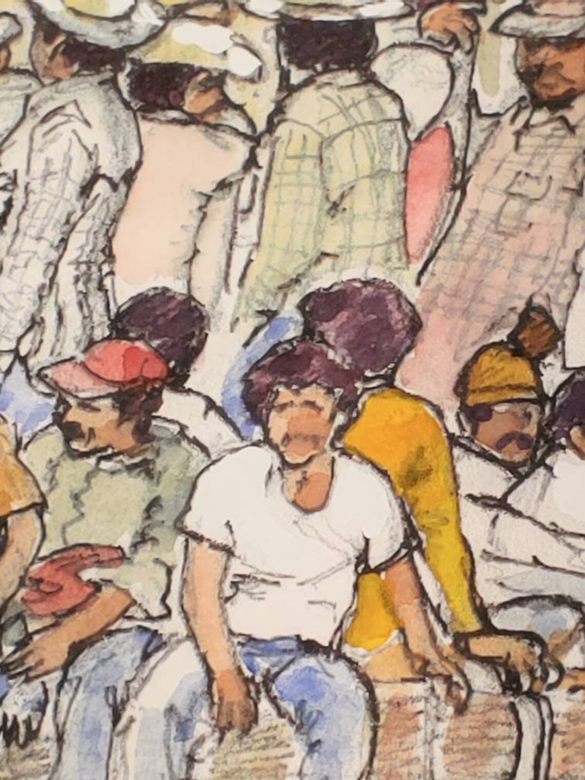 Farm Workers Riding to Work, Farm Laborers Art Print, Farm Workers Art ...