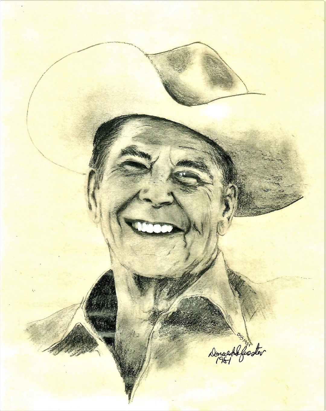 Ronald Reagan Pencil Portrait Art Print: 1981 President Wall Decor - Etsy