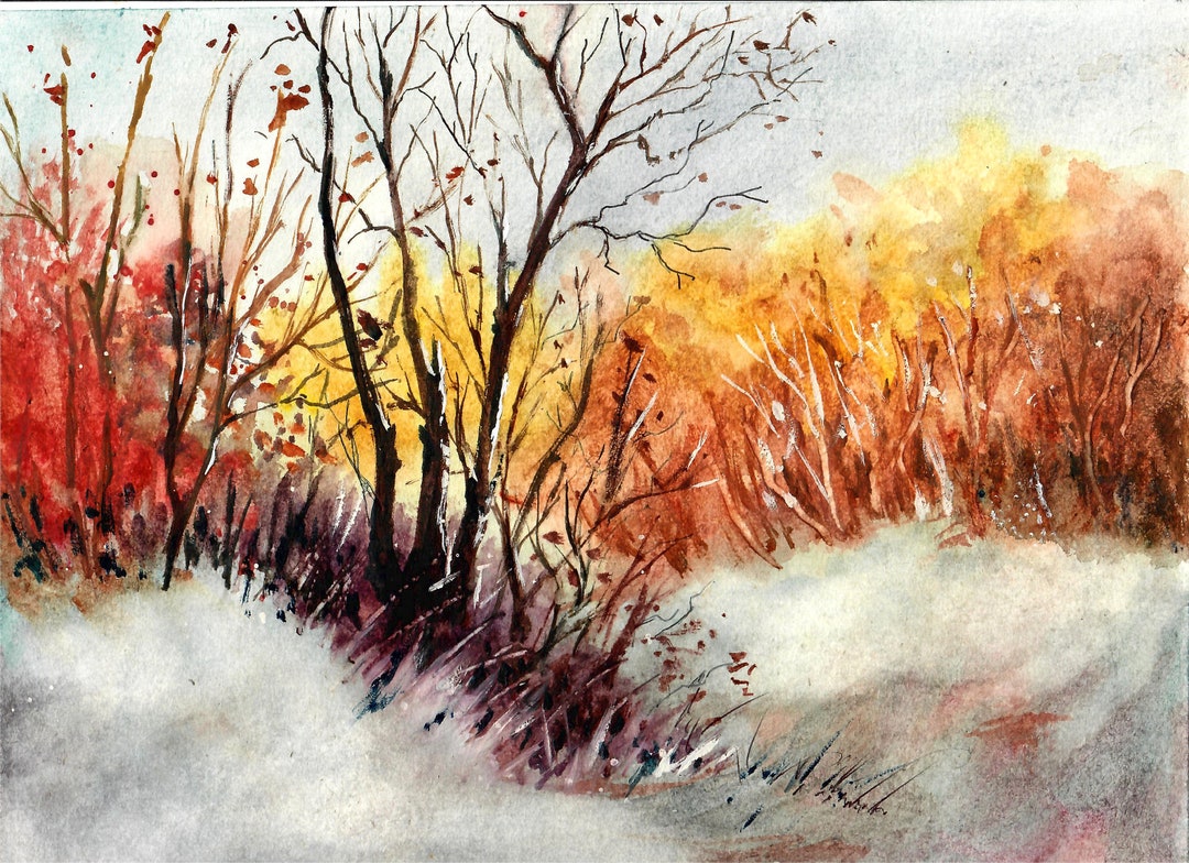 Snowy Field, Snow Wall Decor, Snow in the Country, Winter Wall Decor ...