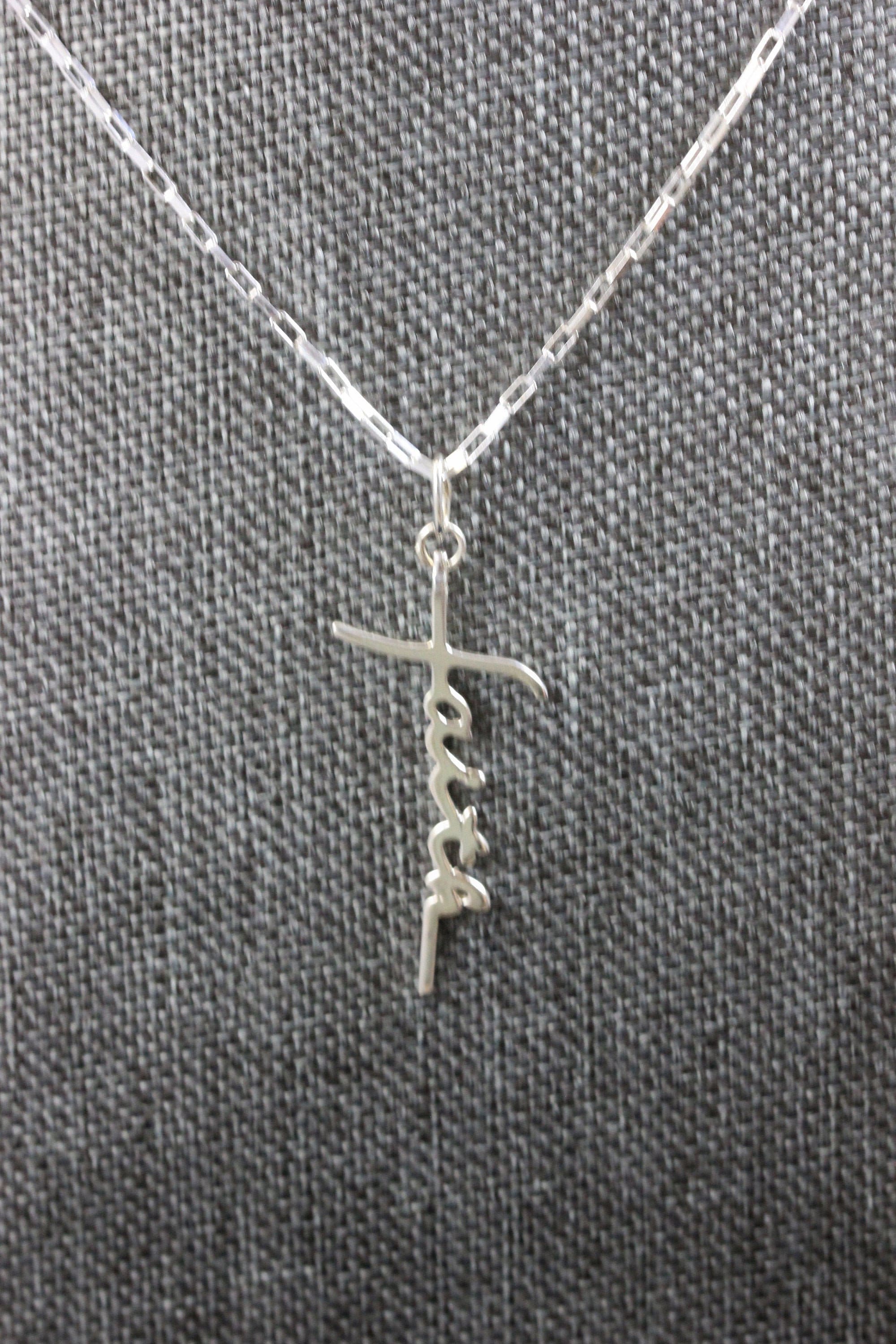 Faith Necklace in Sterling Silver | Etsy
