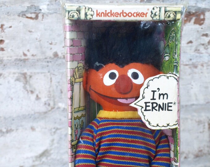 Vintage Sesame Street Ernie Rag Doll, Knickerbocker Toy Co. 1975 New in ...