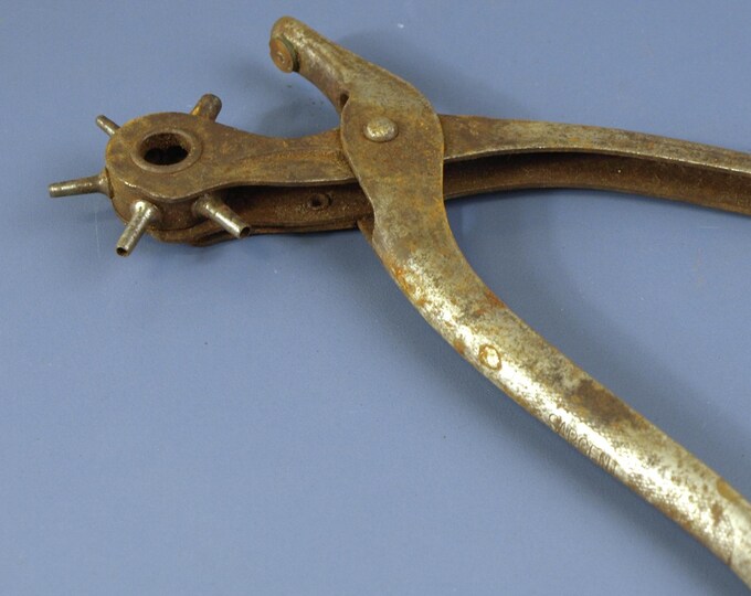 Vintage Sargent & Co Revolving Leather 6 Hole Punch - 9" Long - New ...