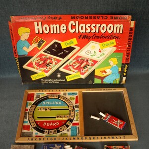 Vintage Home Classroom 4 Way Combination Learning / Educational Game ...