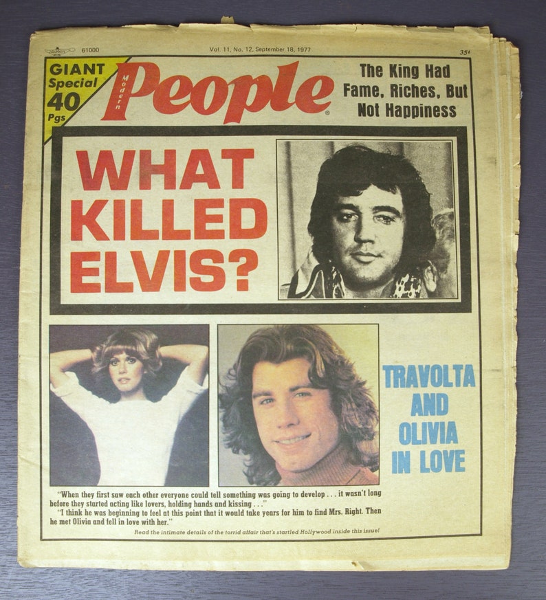 Elvis Presley Tabloid News Lot, Circa 1977 - 5 Pieces Included - Good ...