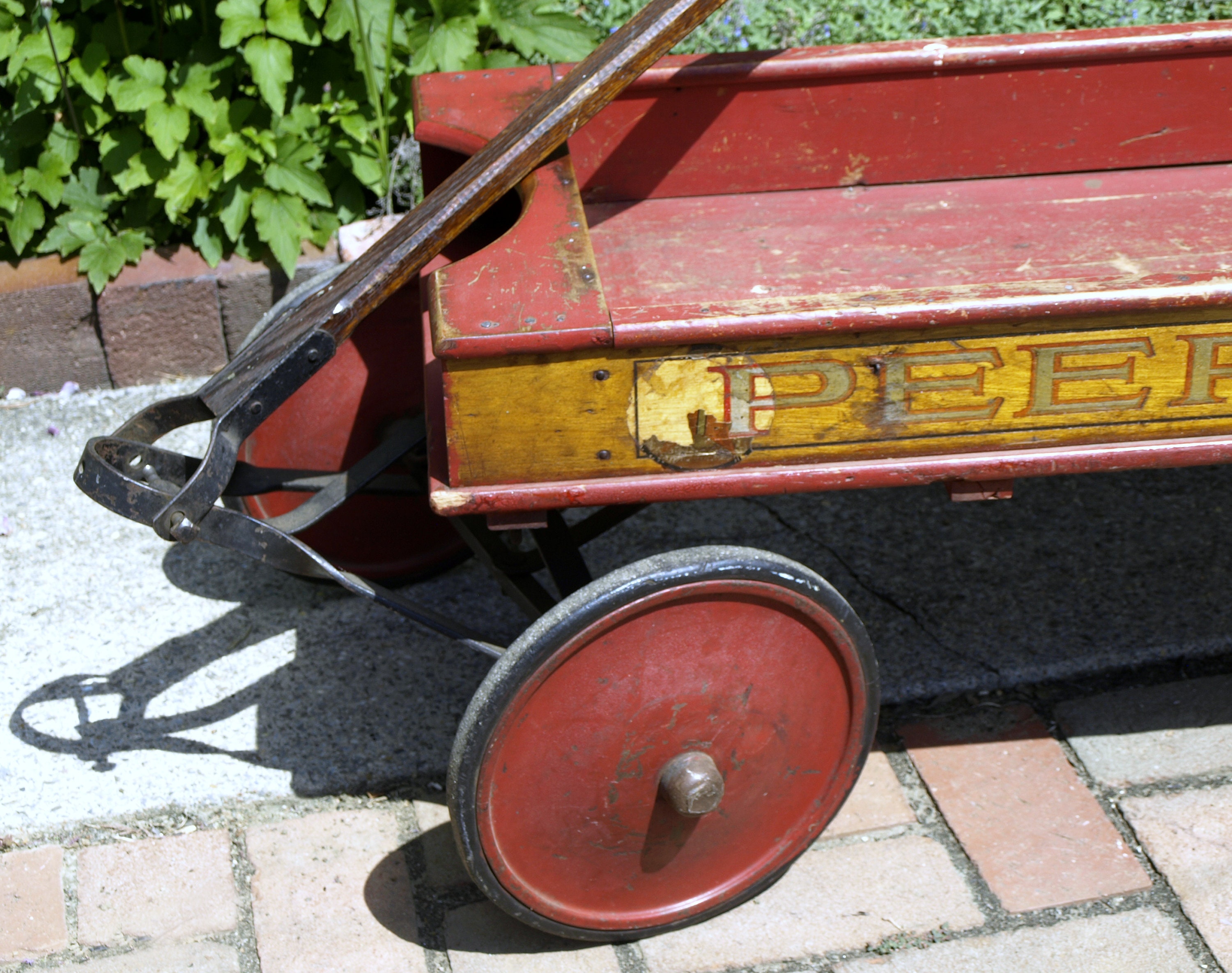 Antique Peerless Wooden Pull Wagon by Paris Manufacturing Co - Circa ...