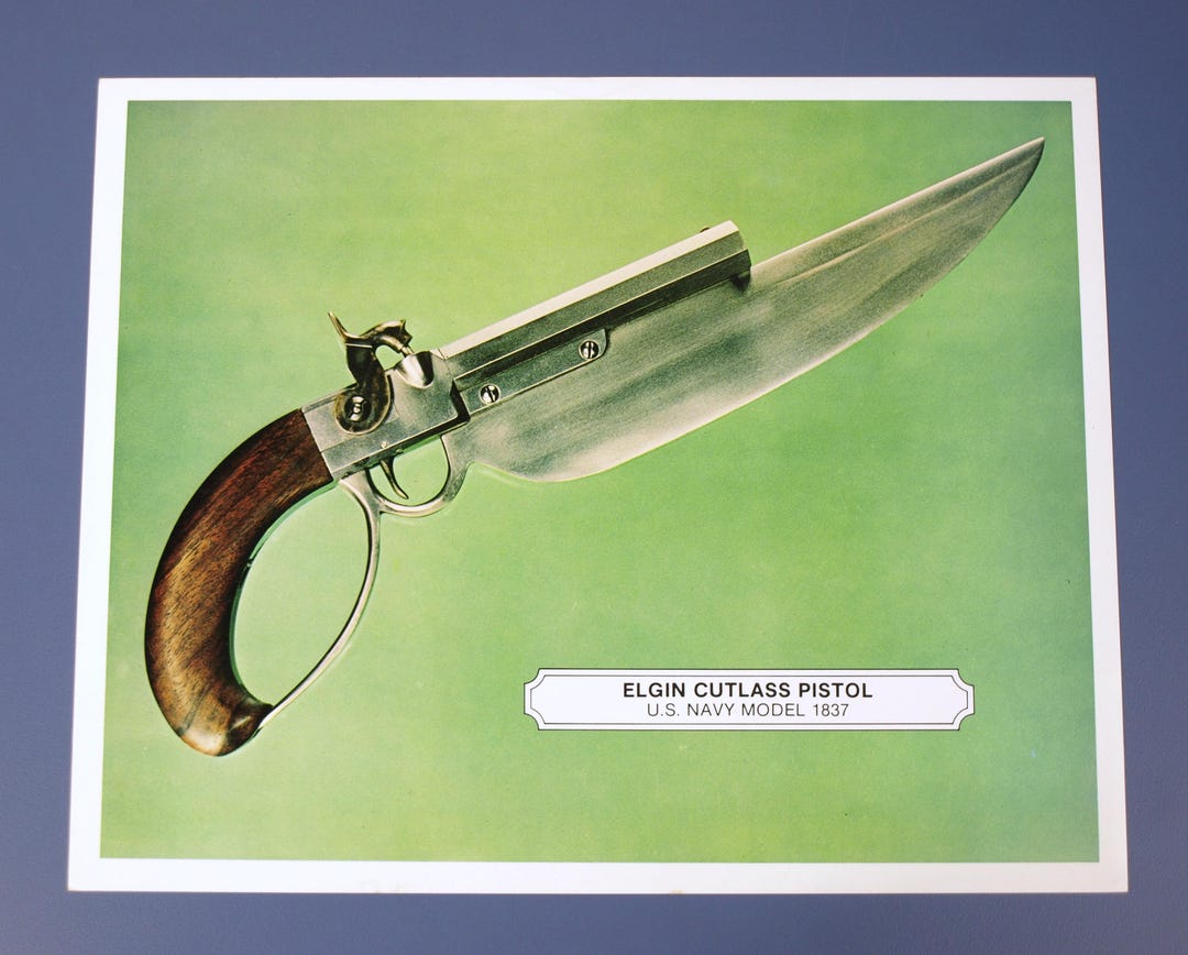 Vintage Image of Elgin Cutlass / US Navy Model 1837 Pistol - Reference ...