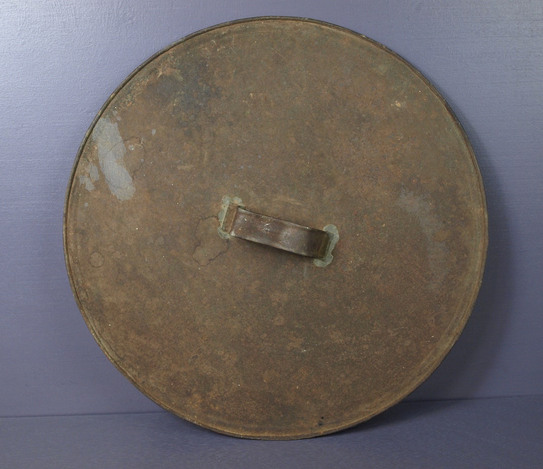 Vintage Extra Large Sheet Metal Cookpot or Cauldron Lid, 18" Diameter ...
