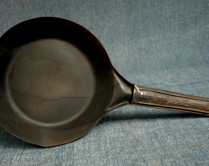 Antique Cold Handle Acme N.Y.S. Co Cowboy Frying Pan Skillet - Pressed ...