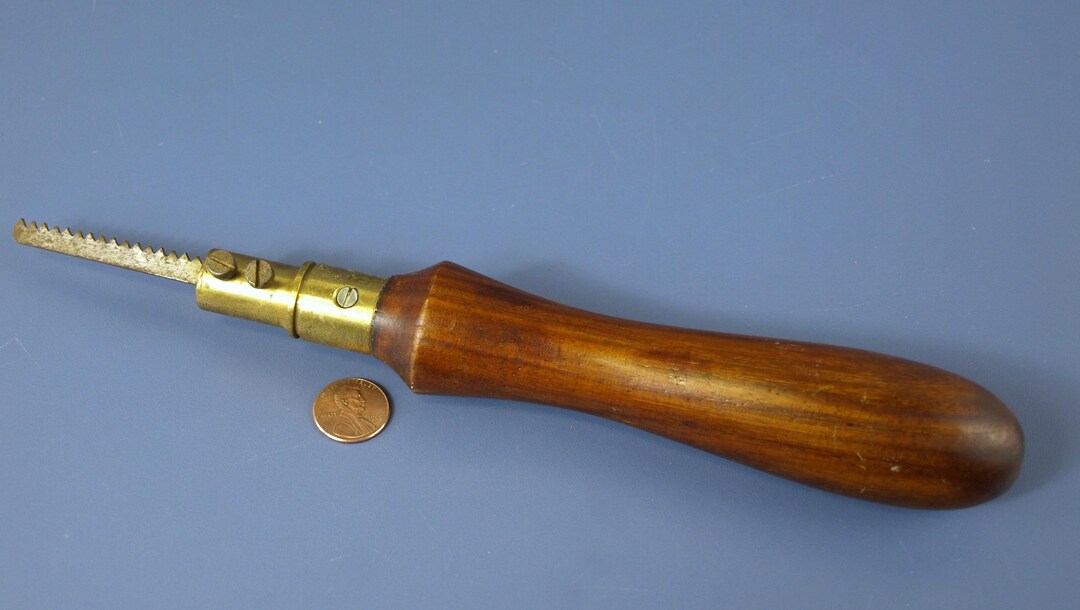 Vintage British Brass and Wood Pad Saw - 10" Hand Saw - Great Condition ...