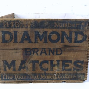 Antique Diamond Brand Matches Dovetailed Wooden Crate Box - Etsy