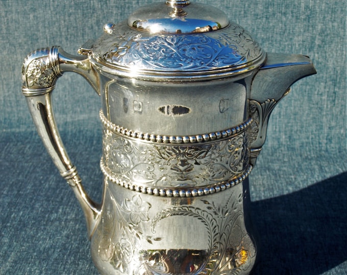 Antique Derby Silver Co Quadruple Silver Plate Large Pitcher With ...