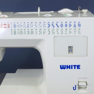 Vintage White Household Sewing Machine, Model 2037 C. 1970-1980's ...