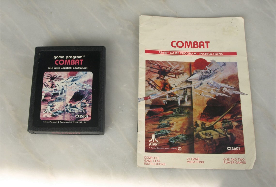 Atari 2600 Combat Game Cartridge With Game Program Play | Etsy