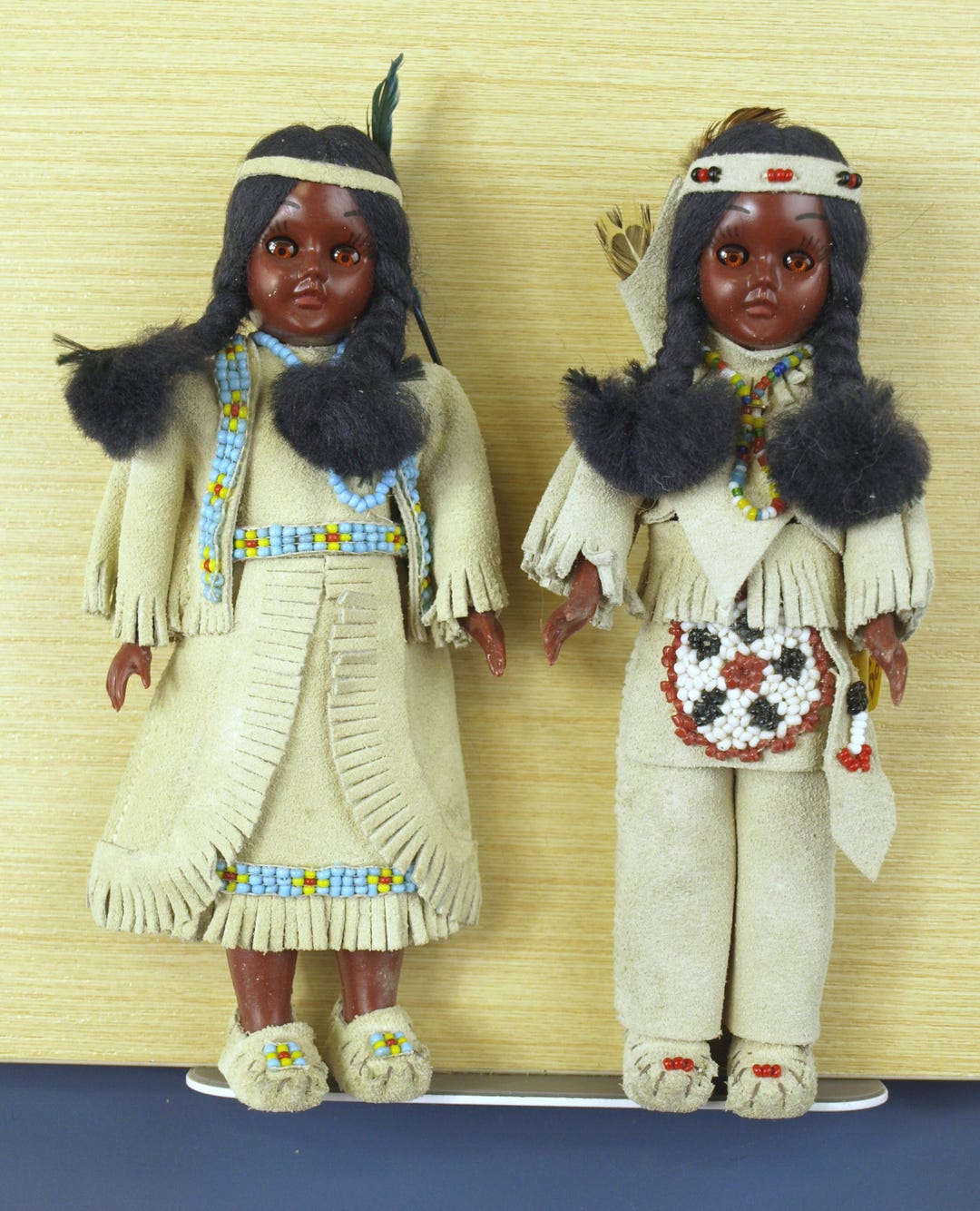 Vintage Carlson Dolls: Pocahontas Princess (20-110) & Arapaho Chief (20 ...