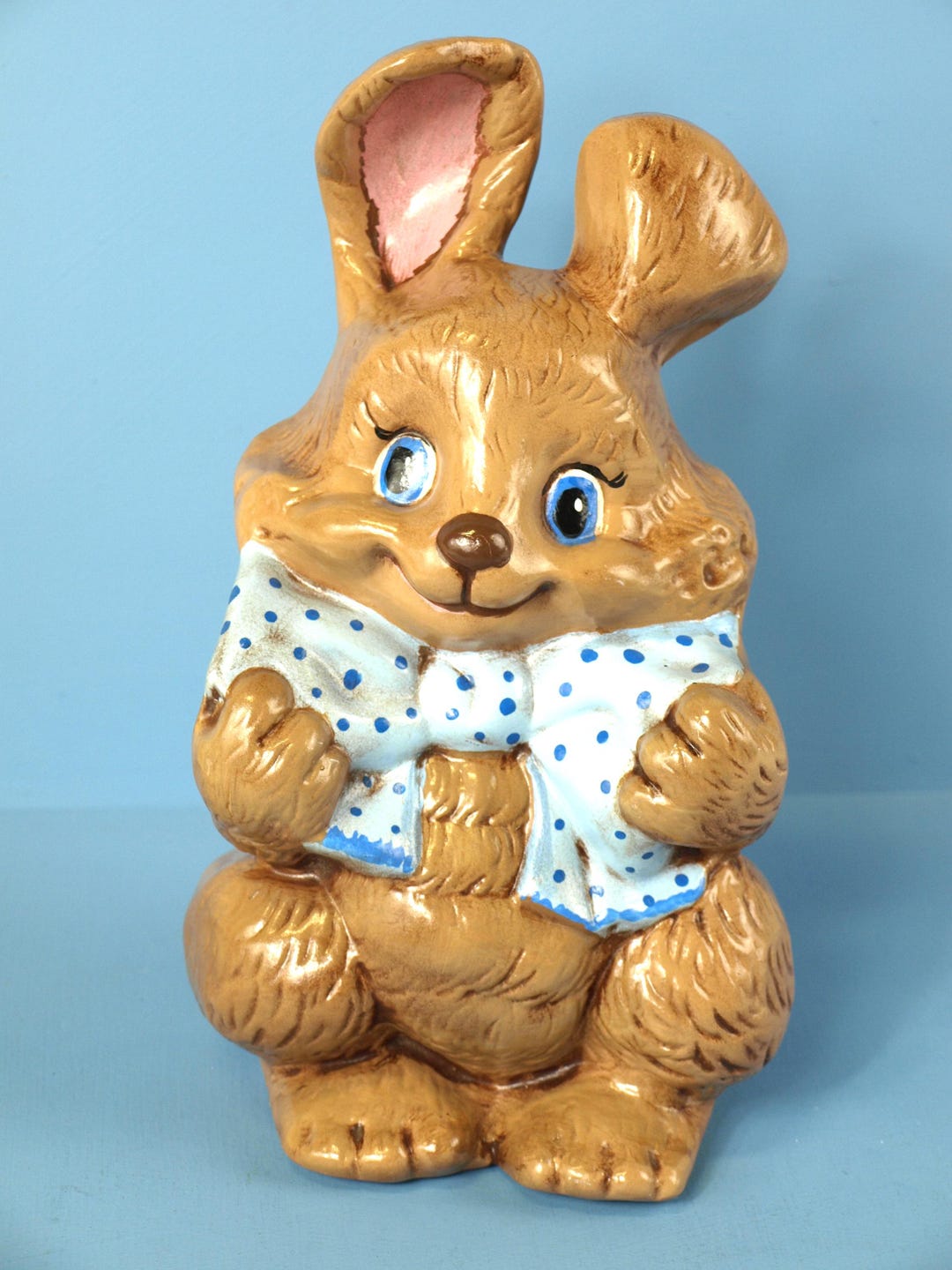 Vintage Ceramic Bunny Rabbit / Hand Painted Easter Bunny in Good ...