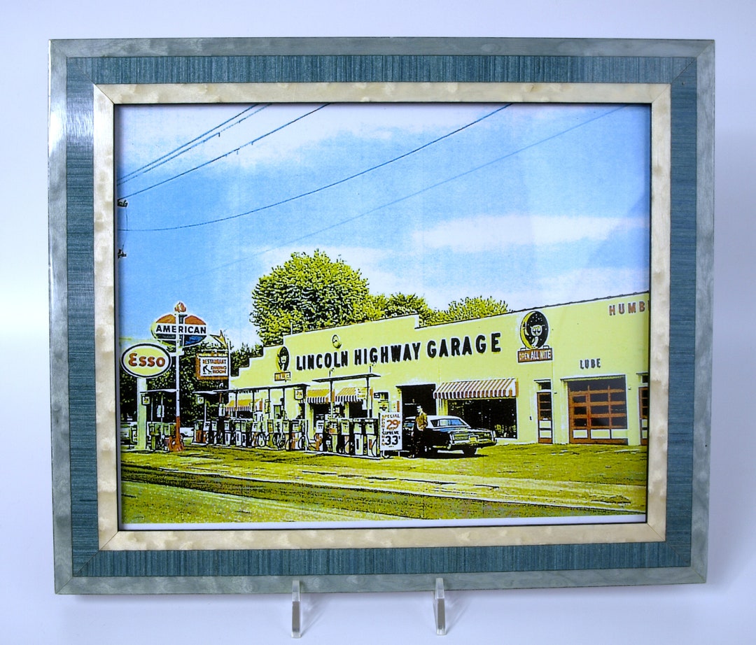 Lincoln Highway Garage in York, PA Vintage Color Photograph - Framed ...