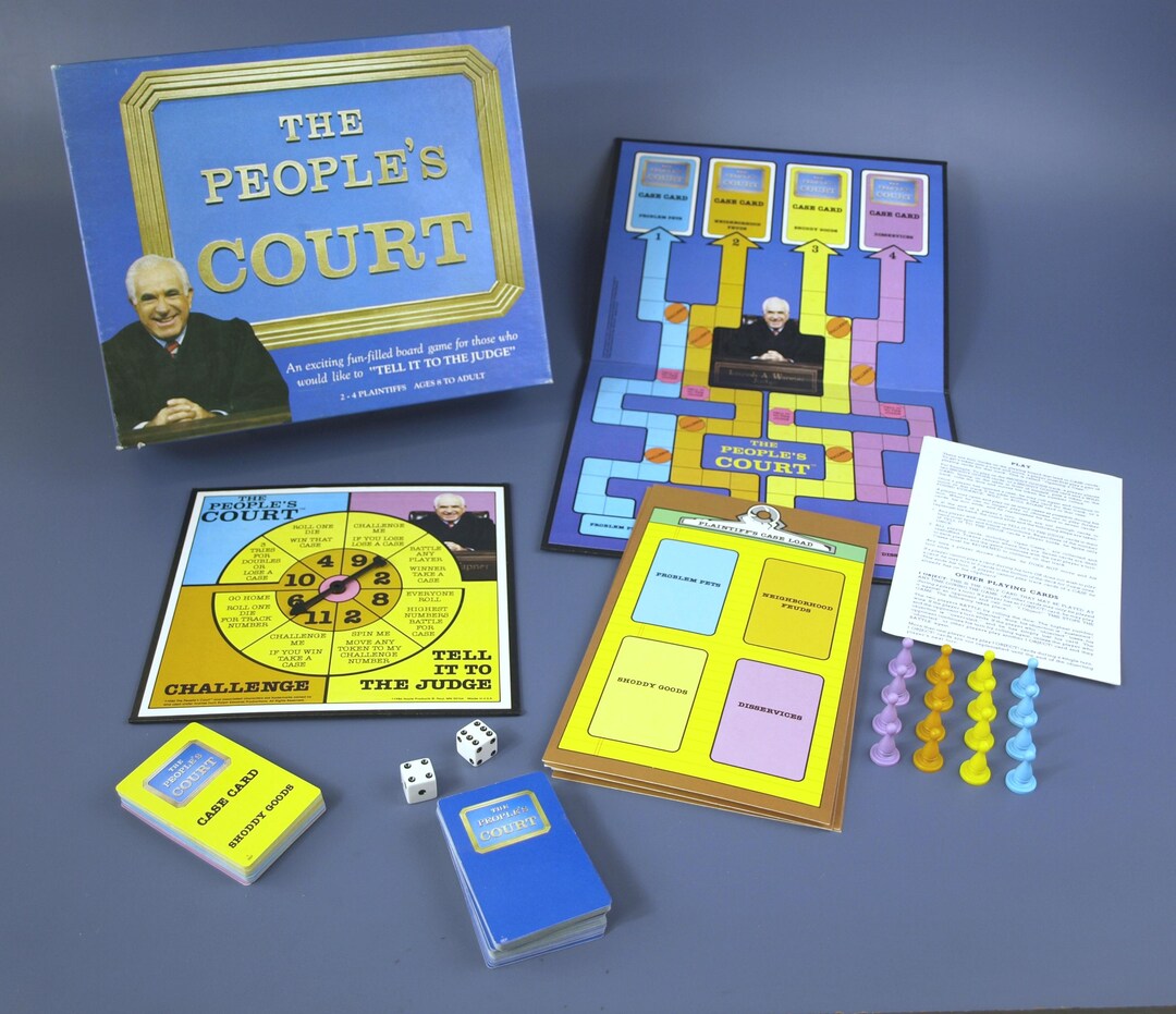 Vintage 1986 the People's Court Board Game With Judge Wapner by Hoyle ...
