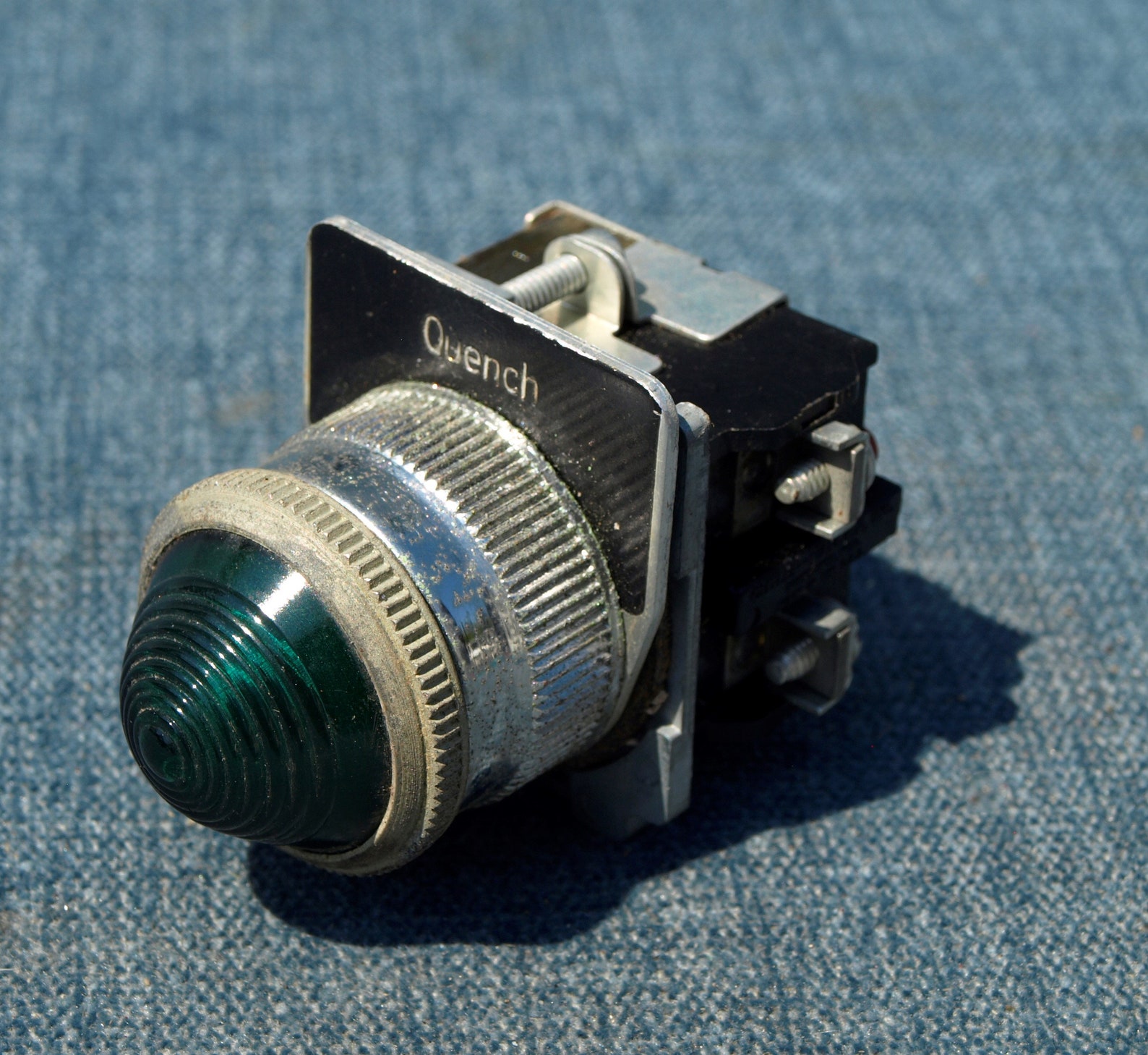 Vintage Large Panel Mount Indicator Light With Green Lens No. - Etsy