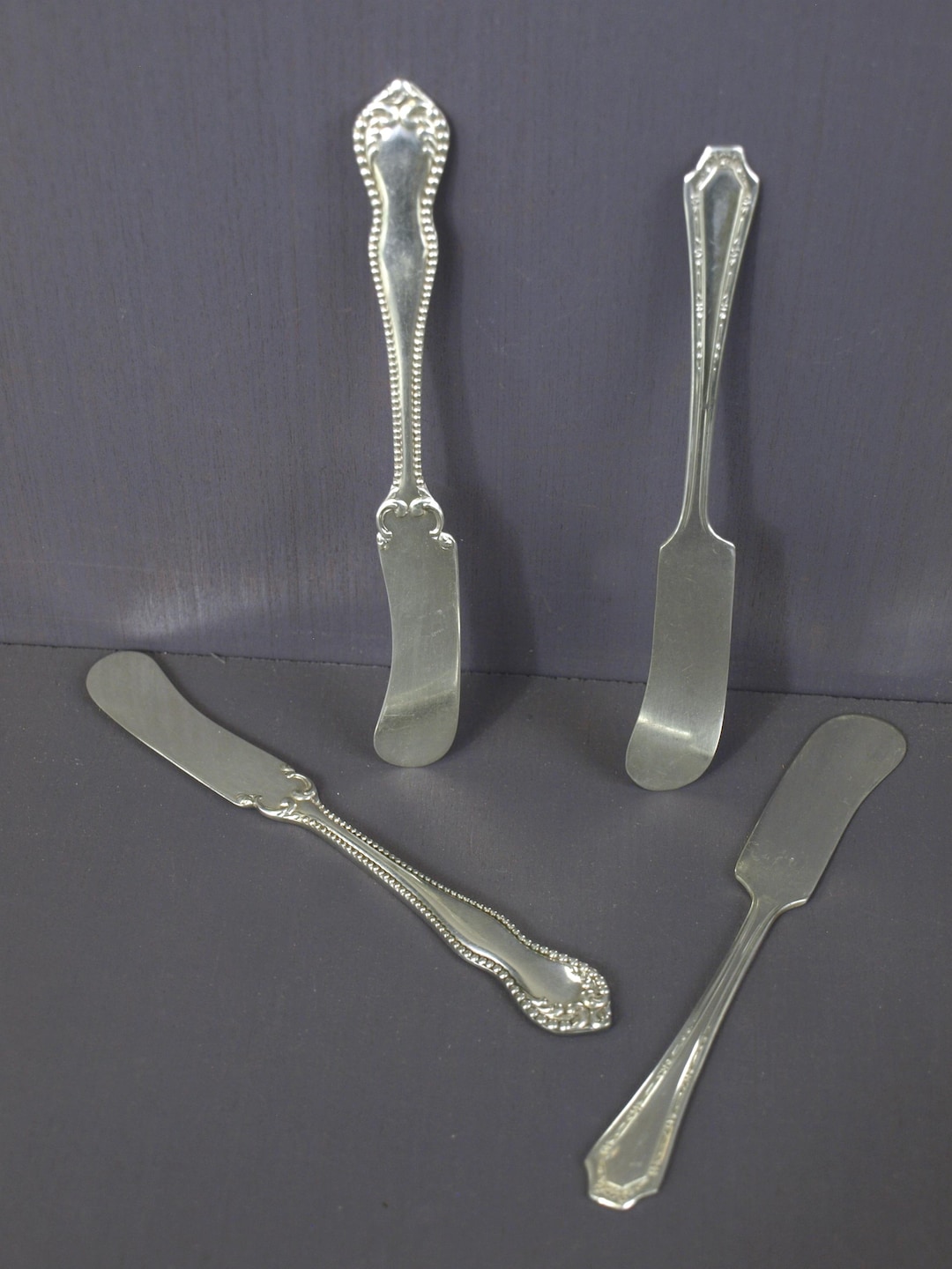 Antique Silver Plated Butter Spreaders, Mix-matched Set of 4 ...