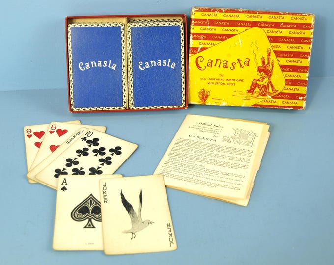 Vintage Canasta Card Game by Whitman Publishing Circa 1950's in ...