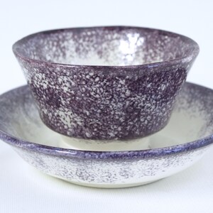 Vintage Japanese Hand Painted Tea Cup and Saucer/ Bowl Purple ...