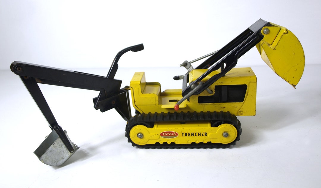 Vintage 1970's Tonka Trencher No. 534 Pressed Steel Toy Backhoe Front ...