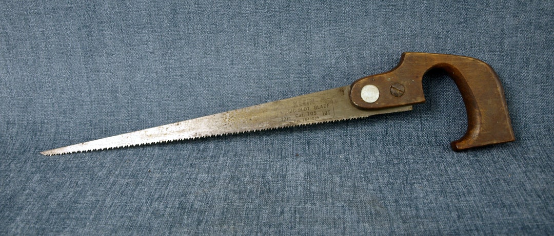 Vintage Klein Magic Slot Blade Compass Hand Saw Cat. 705 12 in Blade ...