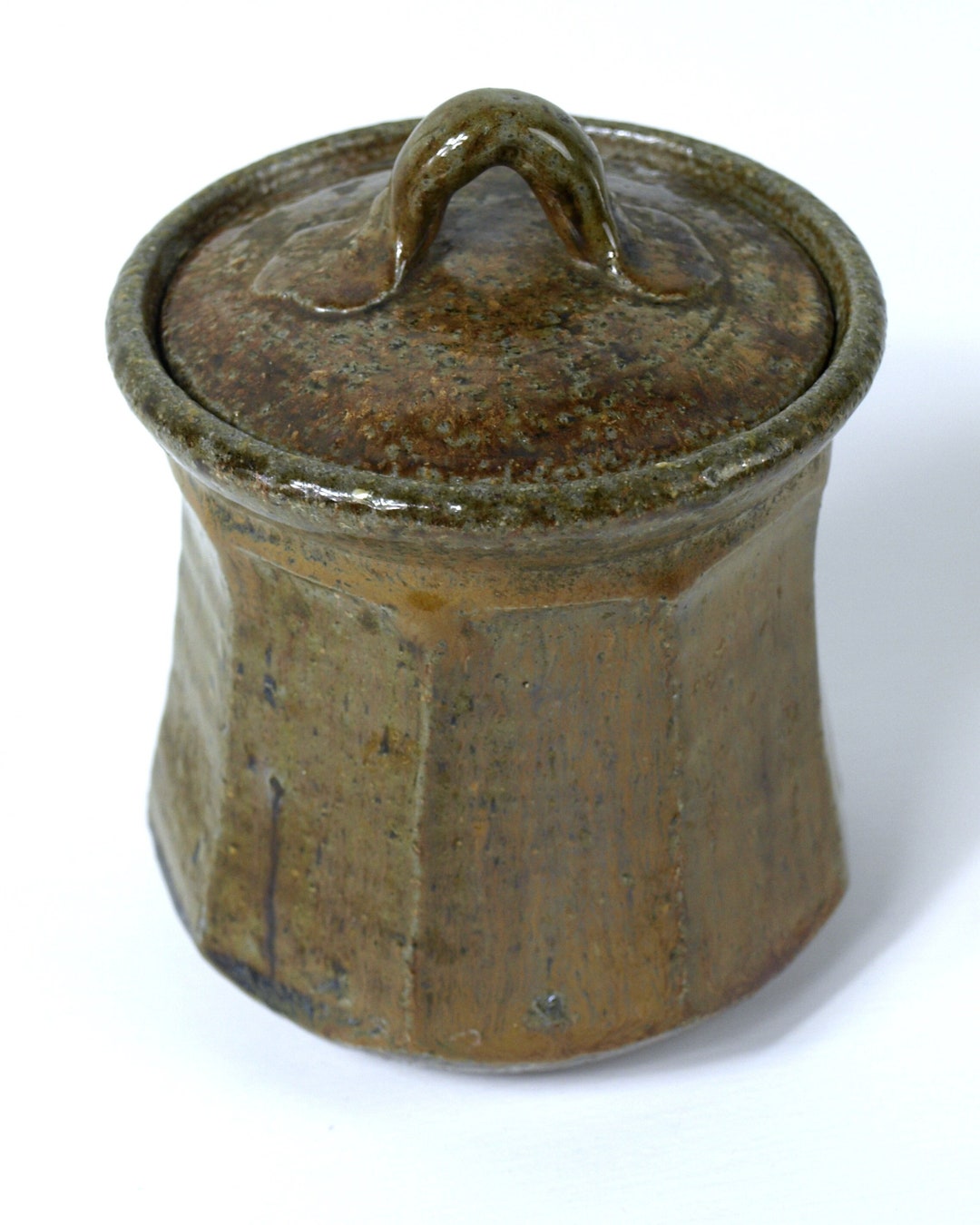 Vintage Rustic Earthenware Pottery Crock 6" - Jar Signed by Artist ...