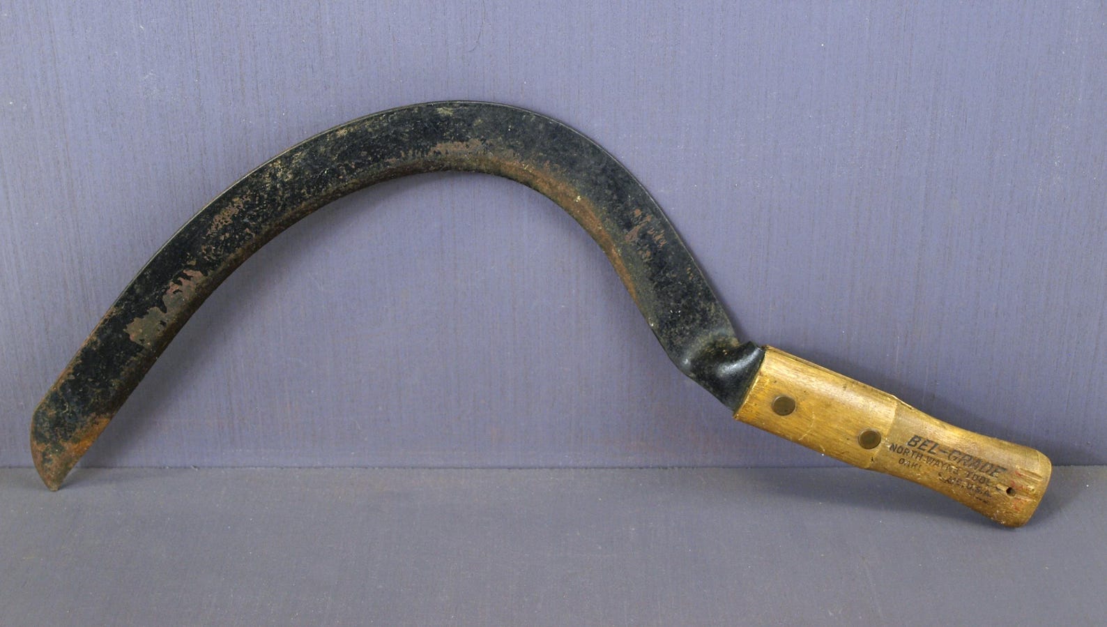 Vintage Bel-grade Offset Hand Sickle With Wooden Handle Farming ...